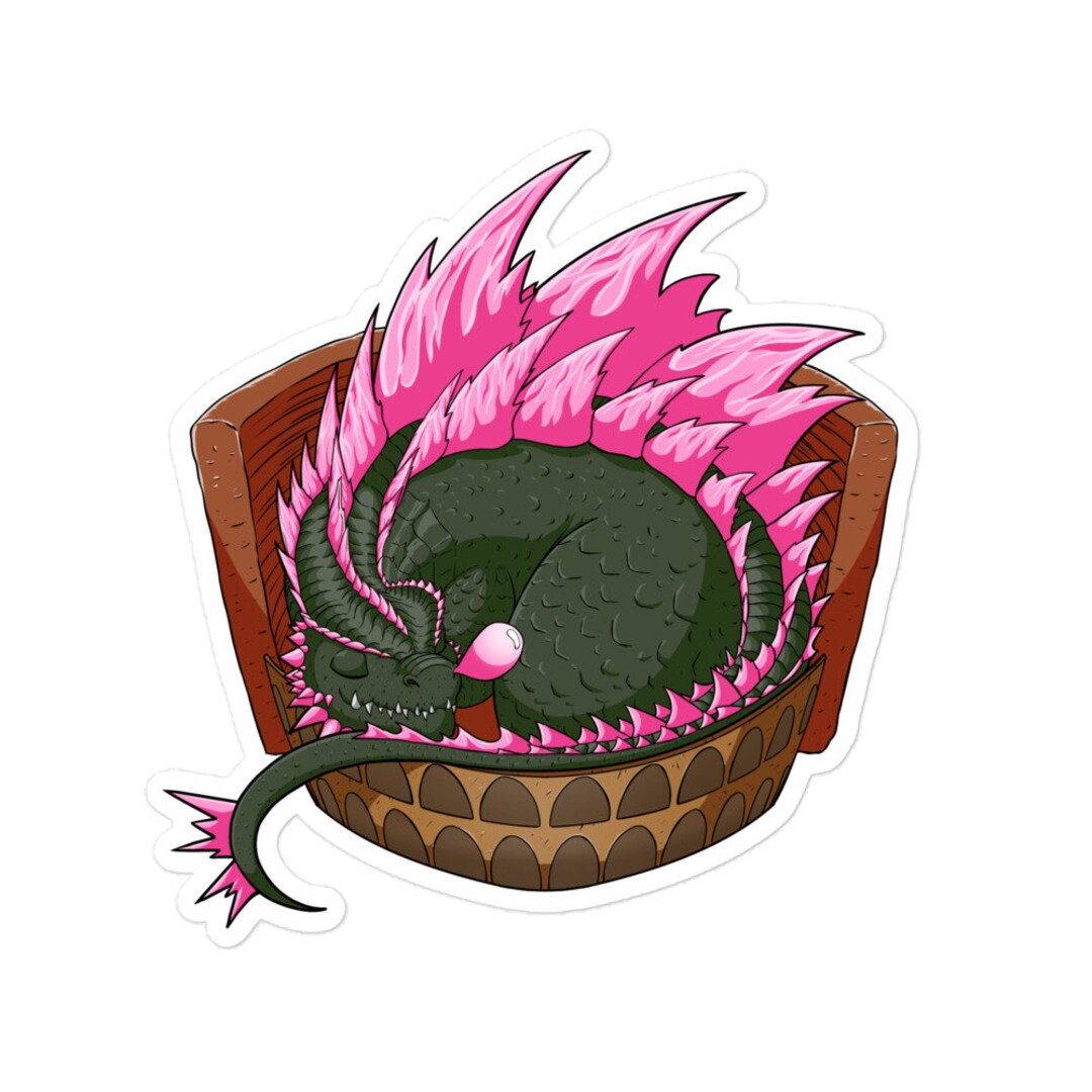 Sleepy Godzilla Sticker - Etsy