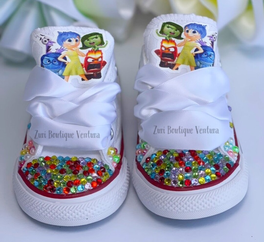 Inside Out Shoes Blinged Out Converse Insideout Birthday Shoes - Etsy