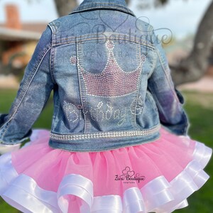 Rhinestone Pink and White Birthday Girl Tutu Outfit With Optional ...