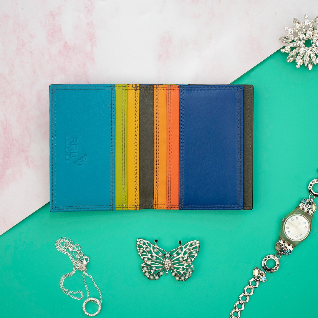 Ladies Wallet Leather Card Holder Wallet for Women Credit Card Holder ...