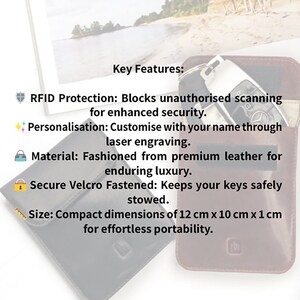 Signal Blocking Faraday Key Pouch Custom Leather RFID Car Key Fob Case ...