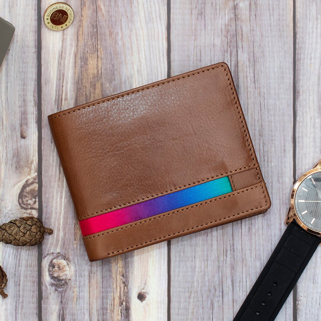 Pride Wallet Leather Purse Rainbow Purse for Woman Handmade Leather ...