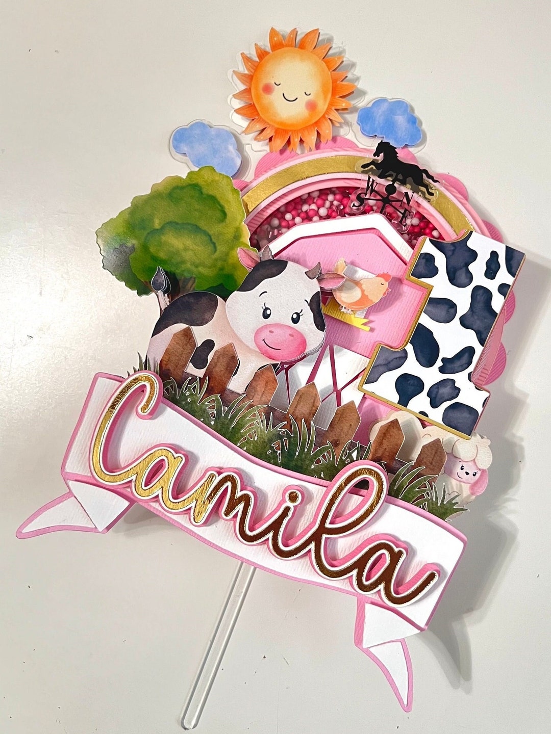 Topper de pastel de vaca para niños / Cumpleaños de niños / Vaca / Best ...