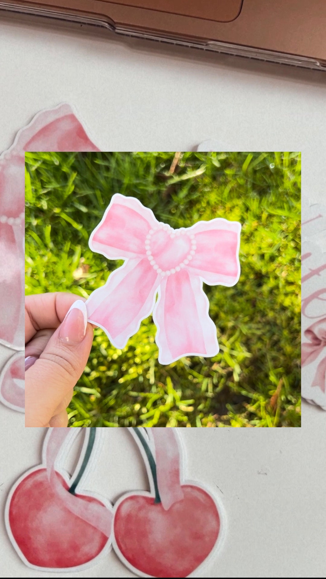 Coquette Translucent Sticker Pink Best Seller Girly Stickers Stickers ...