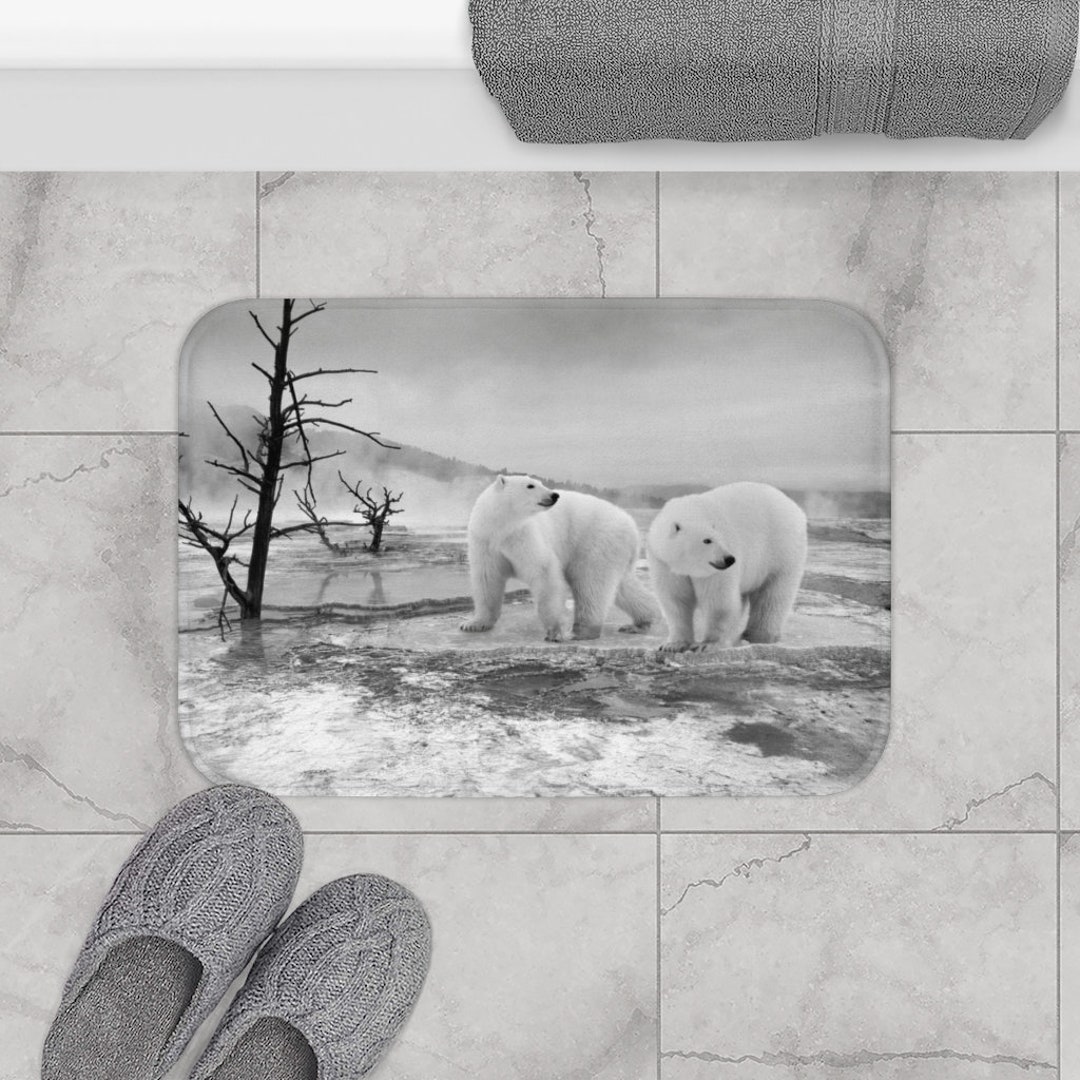 Polar Bear Bath Mat- Cute Bath Mats for Bathroom - Bath Mat Non Slip - Etsy