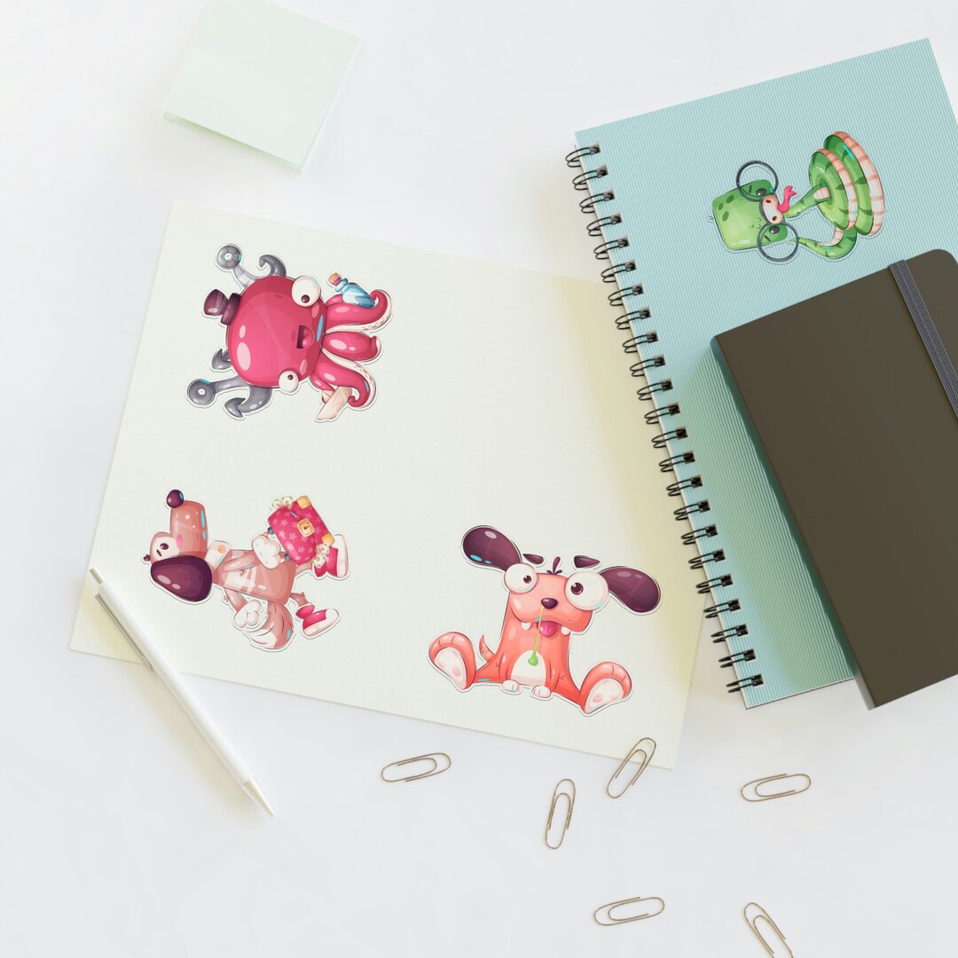 Funny Cartoon Characters Sticker Sheets - Set2 - Etsy