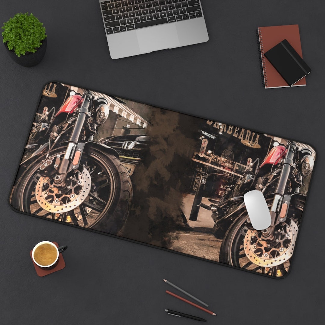 Motorcycle Desk Mat: Large Mouse Pad, Anti-slip Neoprene - Etsy