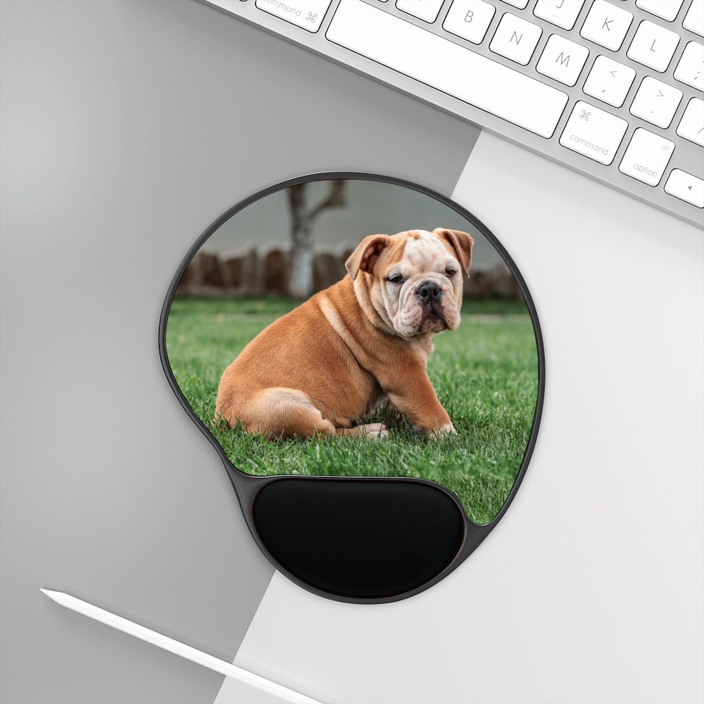 English Bulldog Mouse Pad , Computer Arm Rest Desk Wrist Elbow Support ...