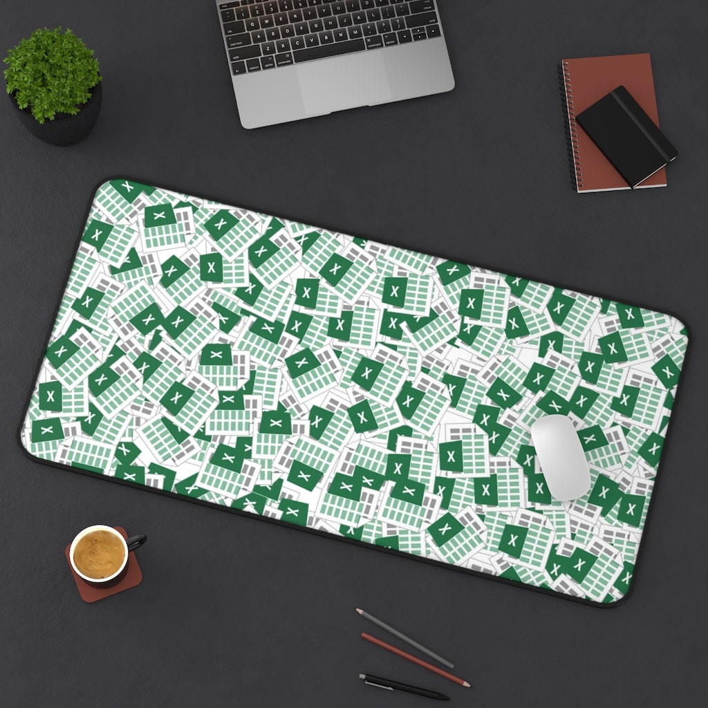 Excel Desk Mat Accounting Desk Pad Mouse Pad 12inches - Etsy