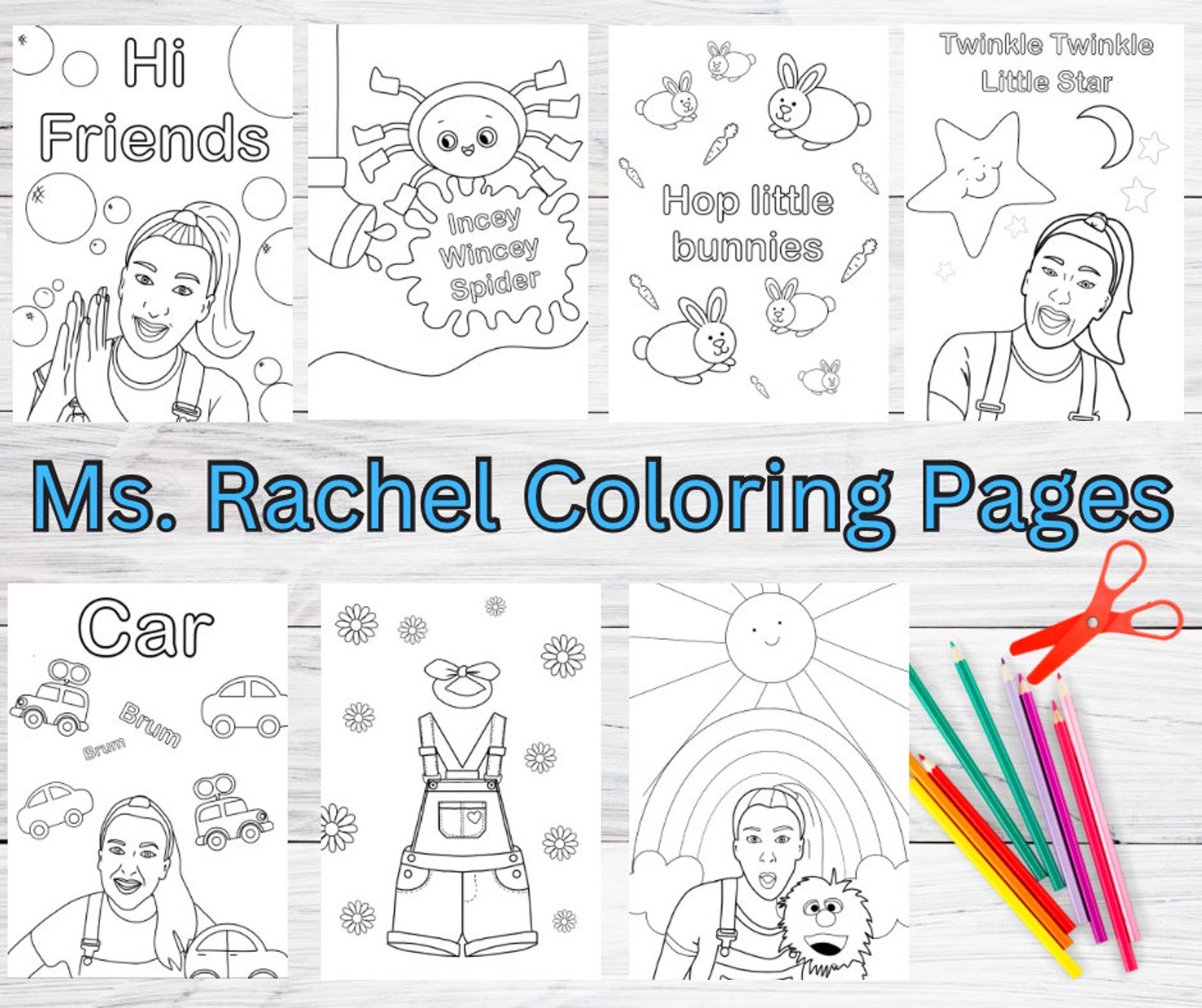 MS RACHEL COLORING Pages, Ms Rachel Party, Printable Ms Rachel ...
