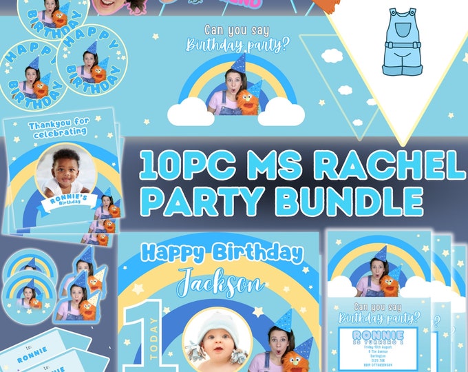 Ms. Rachel High Chair Banner Ms. Rachel Icky Sticky Bubblegum Birthday ...