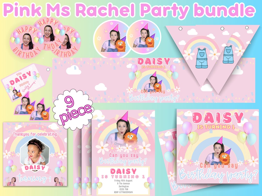 MS RACHEL BIRTHDAY Party Bundle Birthday Banner Birthday - Etsy
