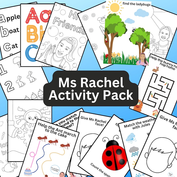 Ms Rachel Coloring Pages - Etsy
