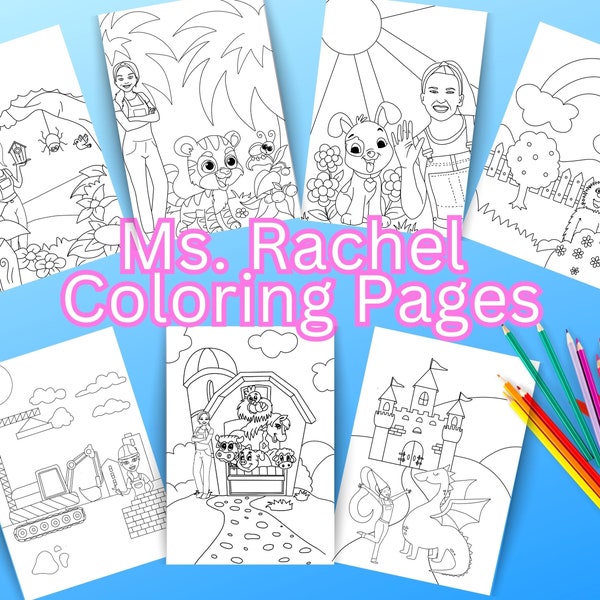 Ms Rachel Coloring Pages - Etsy