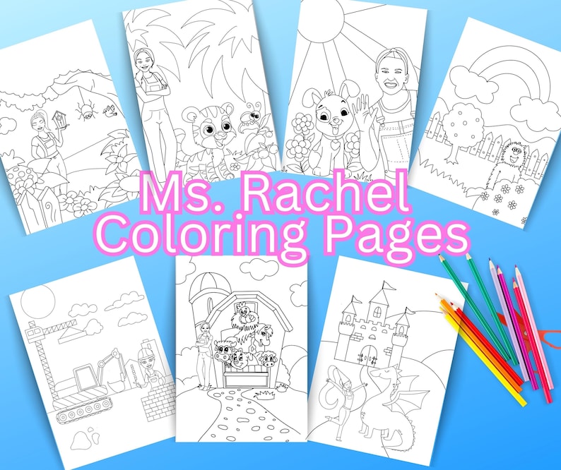 Buy MS RACHEL COLORING Pages, Ms Rachel Party, Printable Ms Rachel ...