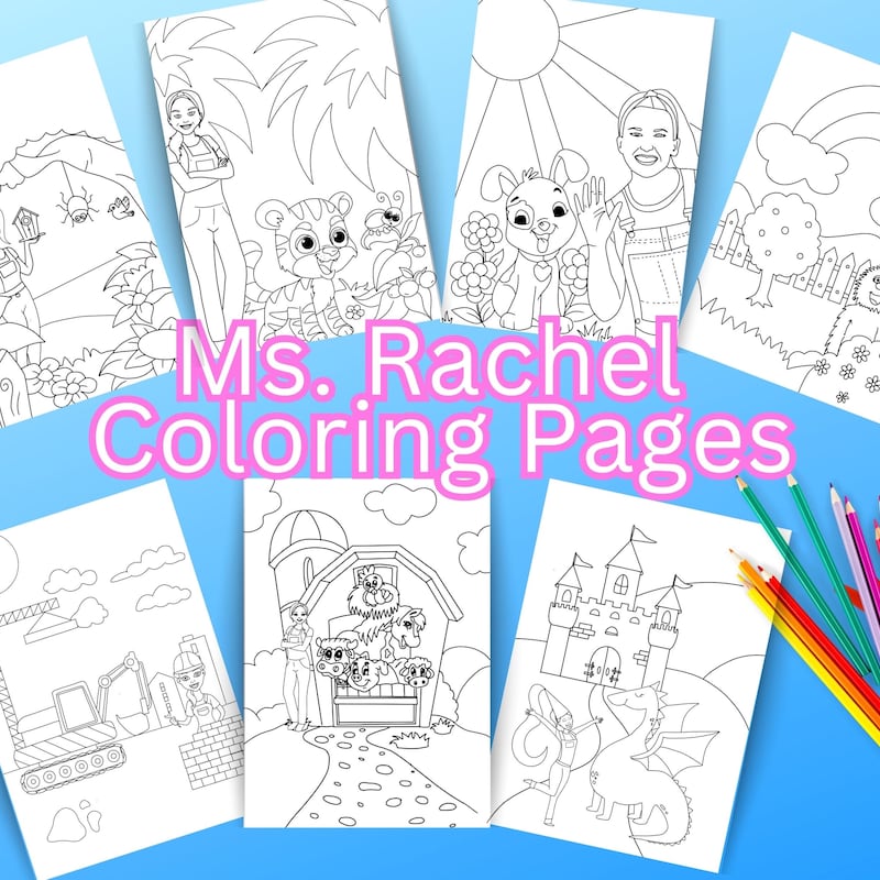 Ms Rachel Coloring Pages - Etsy