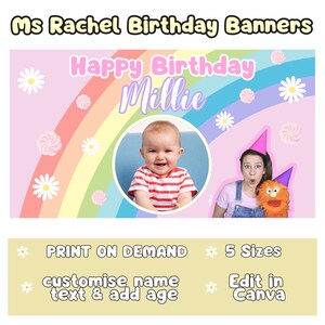 MS RACHEL BIRTHDAY Banner, Ms Rachel Party Decorations, Ms Rachel Party ...