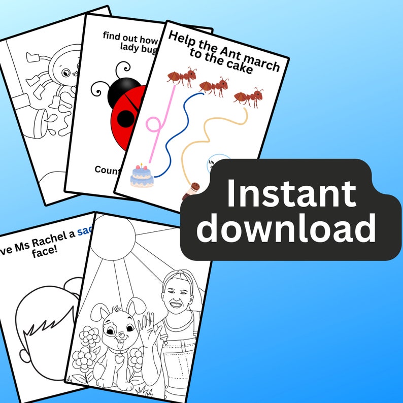 MS RACHEL ACTIVITY Pack 16 Page Party Favours Coloring Pages Activity ...