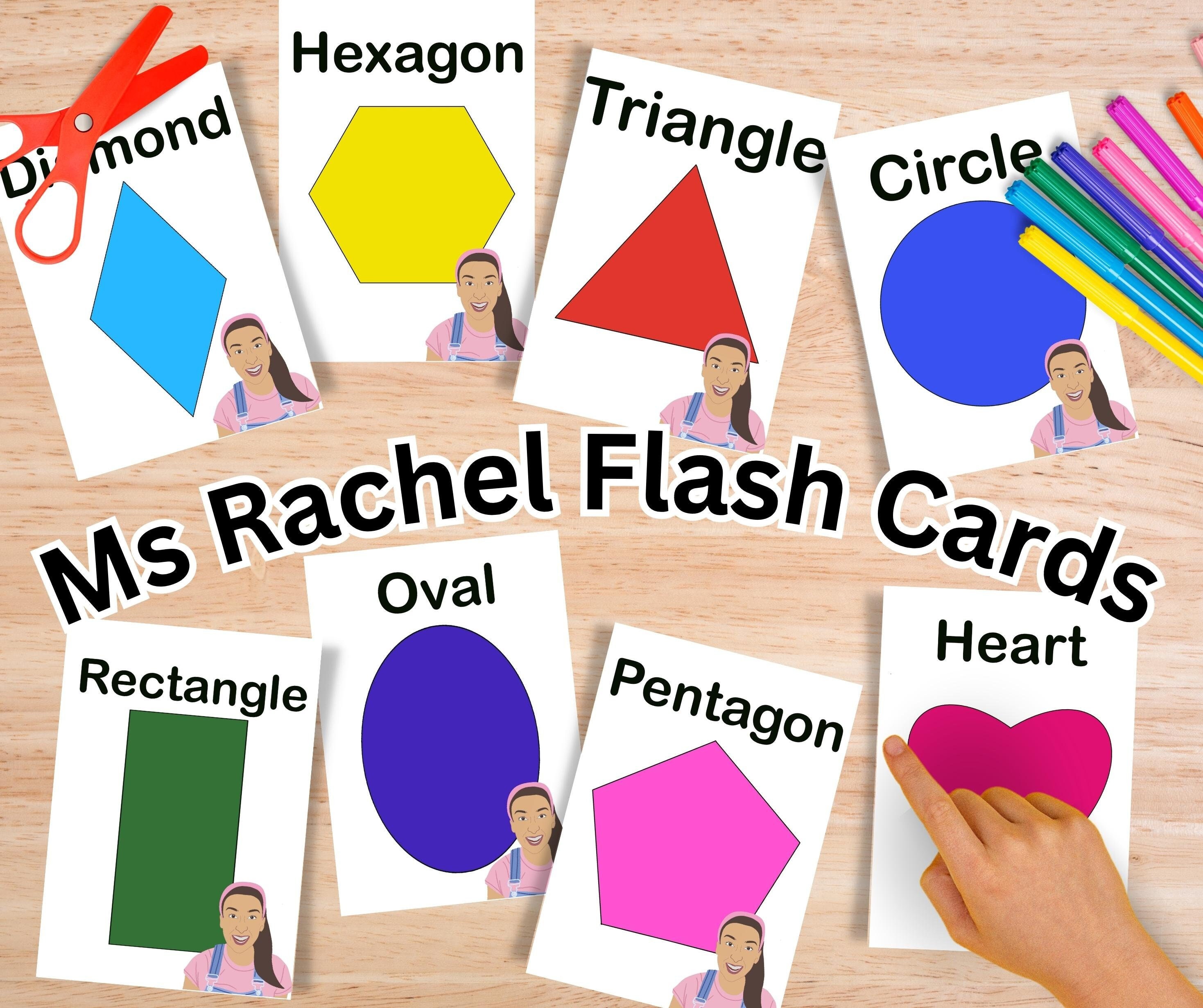 MS RACHEL Shape Flash Cards Fun & Educational Learning Tools - Etsy Canada