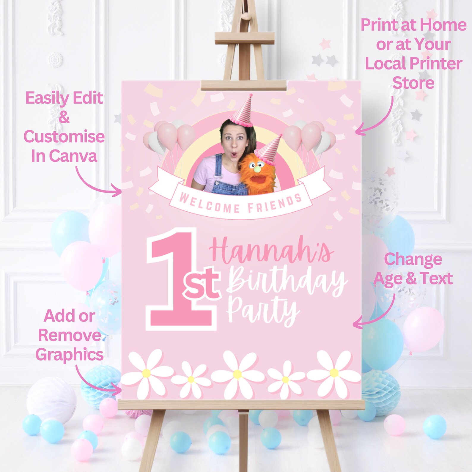 MS RACHEL BIRTHDAY Welcome Sign, Ms Rachel Party Decorations, Ms Rachel ...