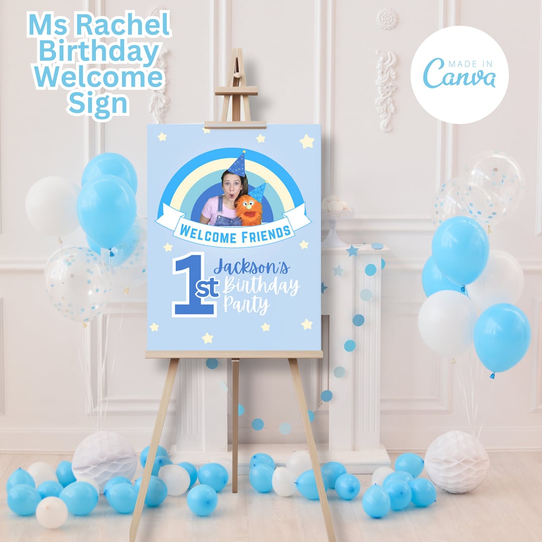 MS RACHEL BIRTHDAY Welcome Sign, Ms Rachel Party Decorations, Ms Rachel ...