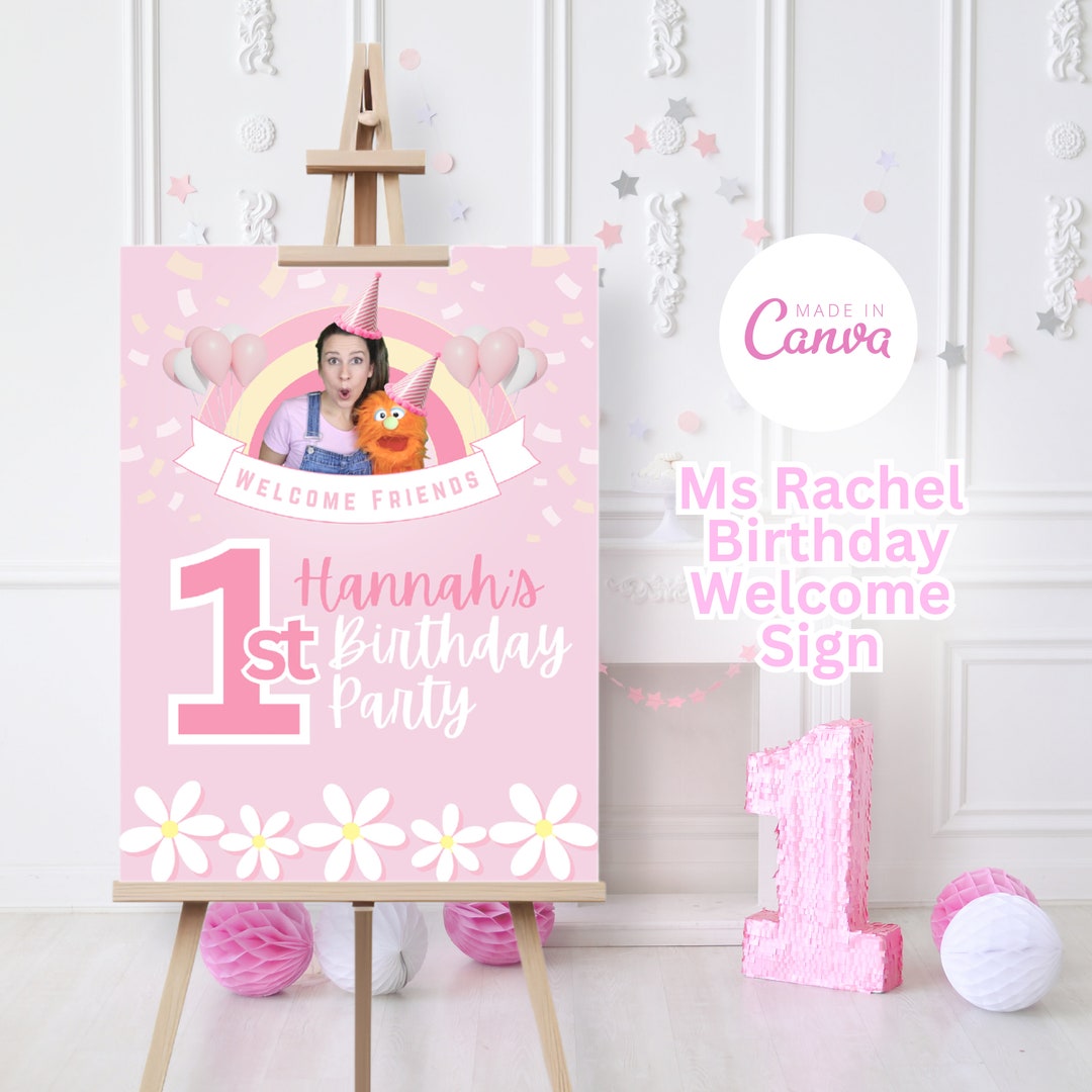 MS RACHEL BIRTHDAY Welcome Sign, Ms Rachel Party Decorations, Ms Rachel ...