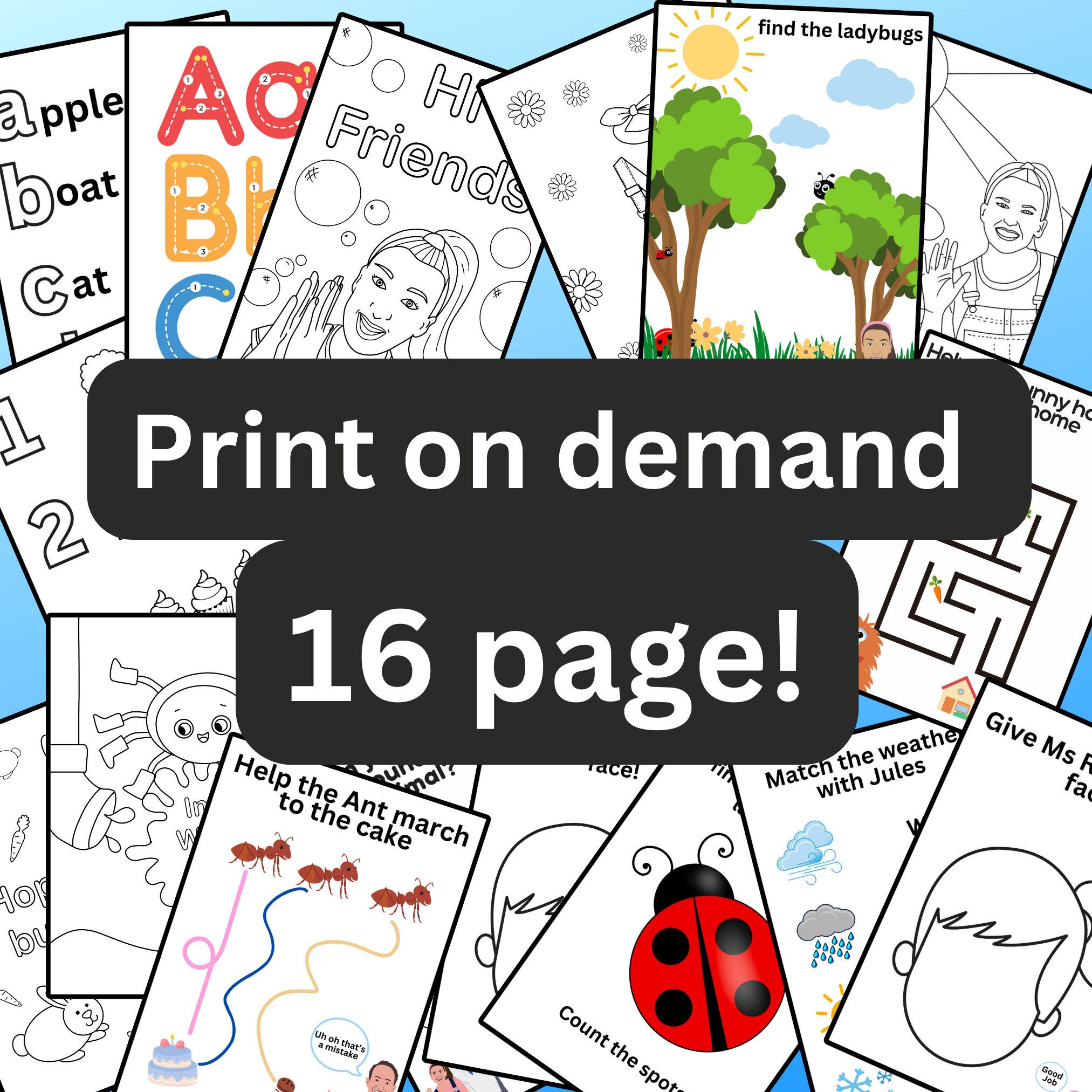 MS RACHEL ACTIVITY Pack 16 Page Party Favours Coloring Pages Activity ...