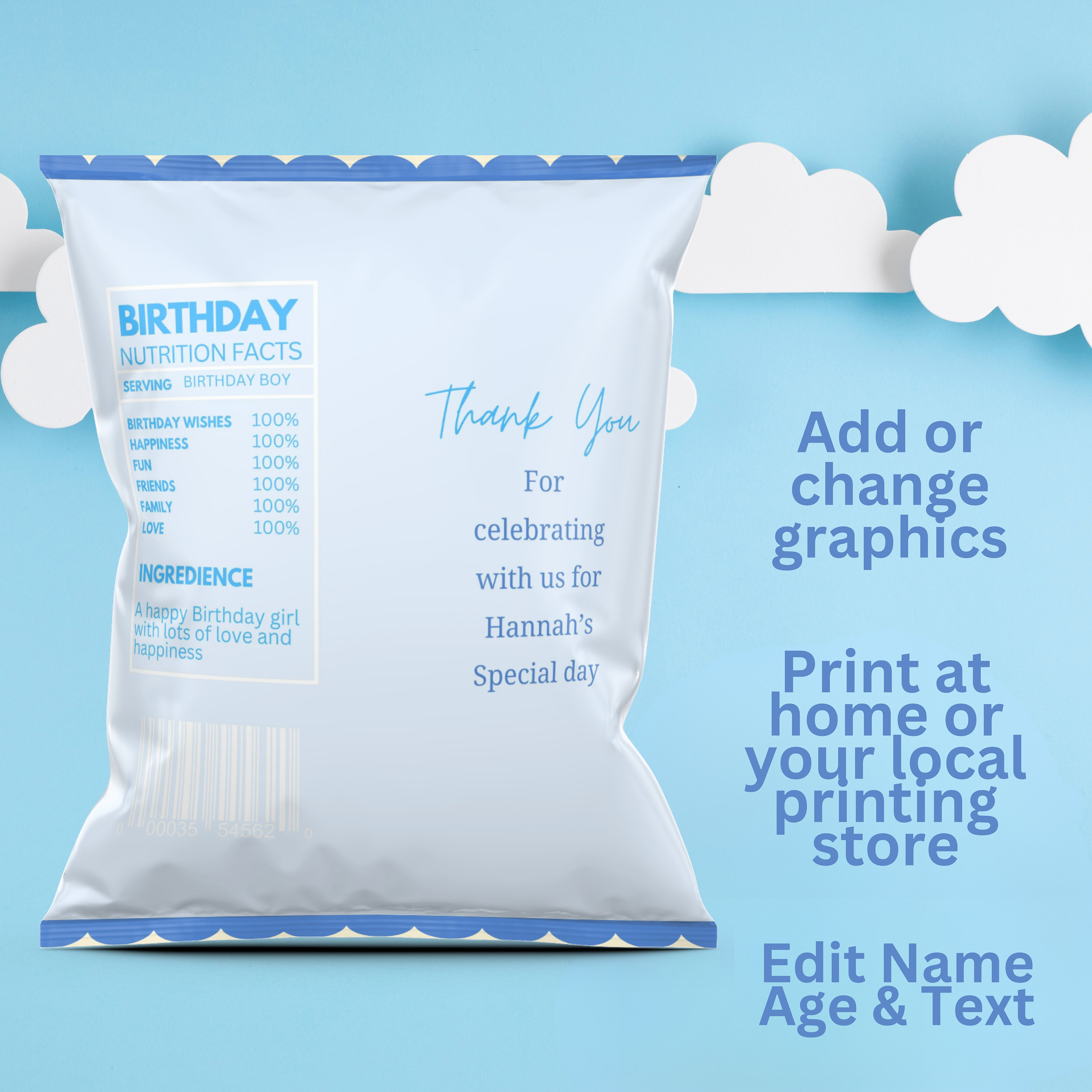 MS RACHEL BIRTHDAY Party Chip Bag, Ms Rachel Themed Birthday Decor ...