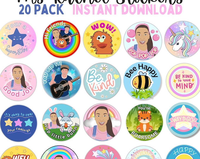 Ms Rachel Stickers | Ms Rachel Party Favors | Downloadable Stickers ...
