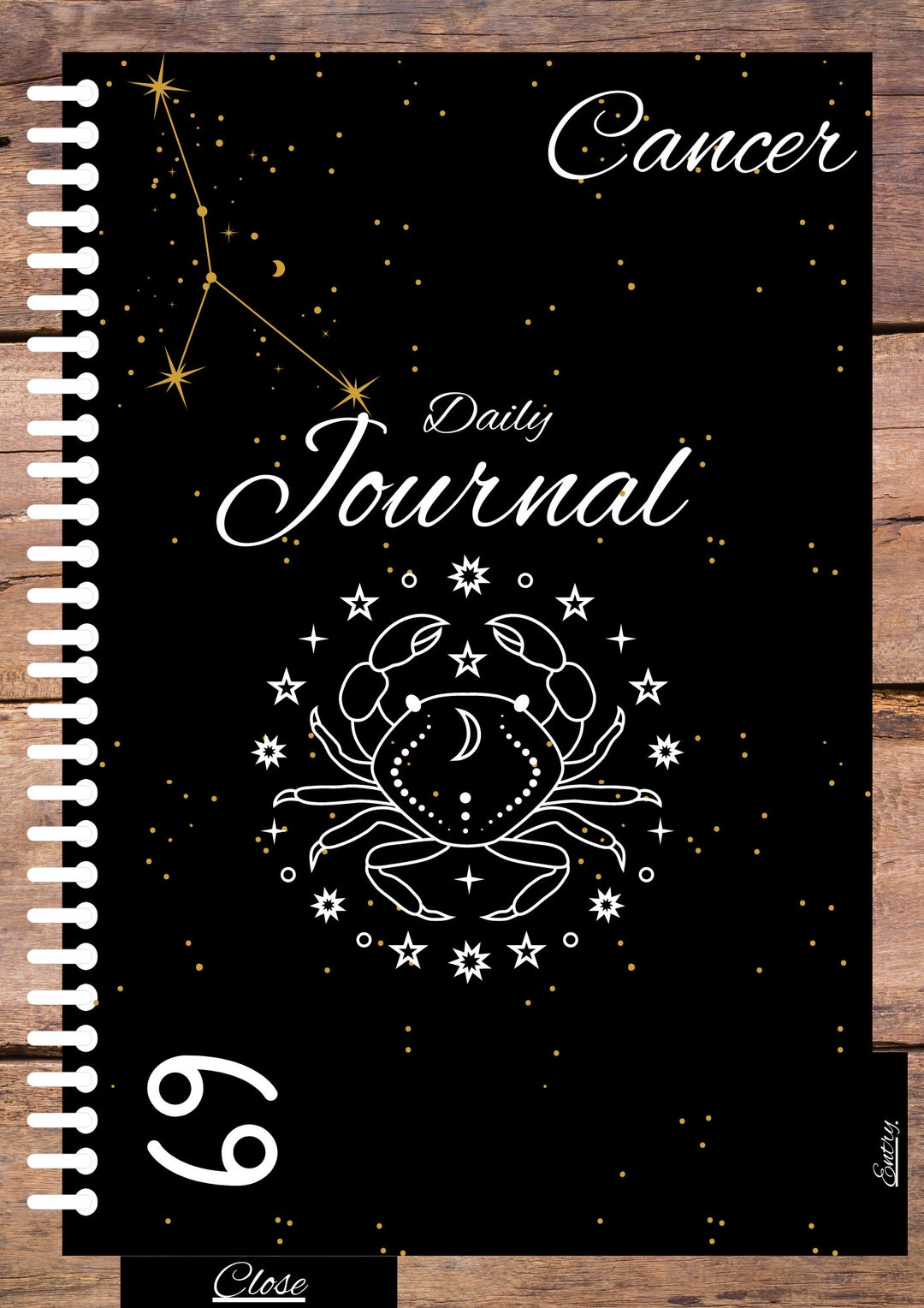 Cancer Zodiac Sign Digital Journal - Etsy