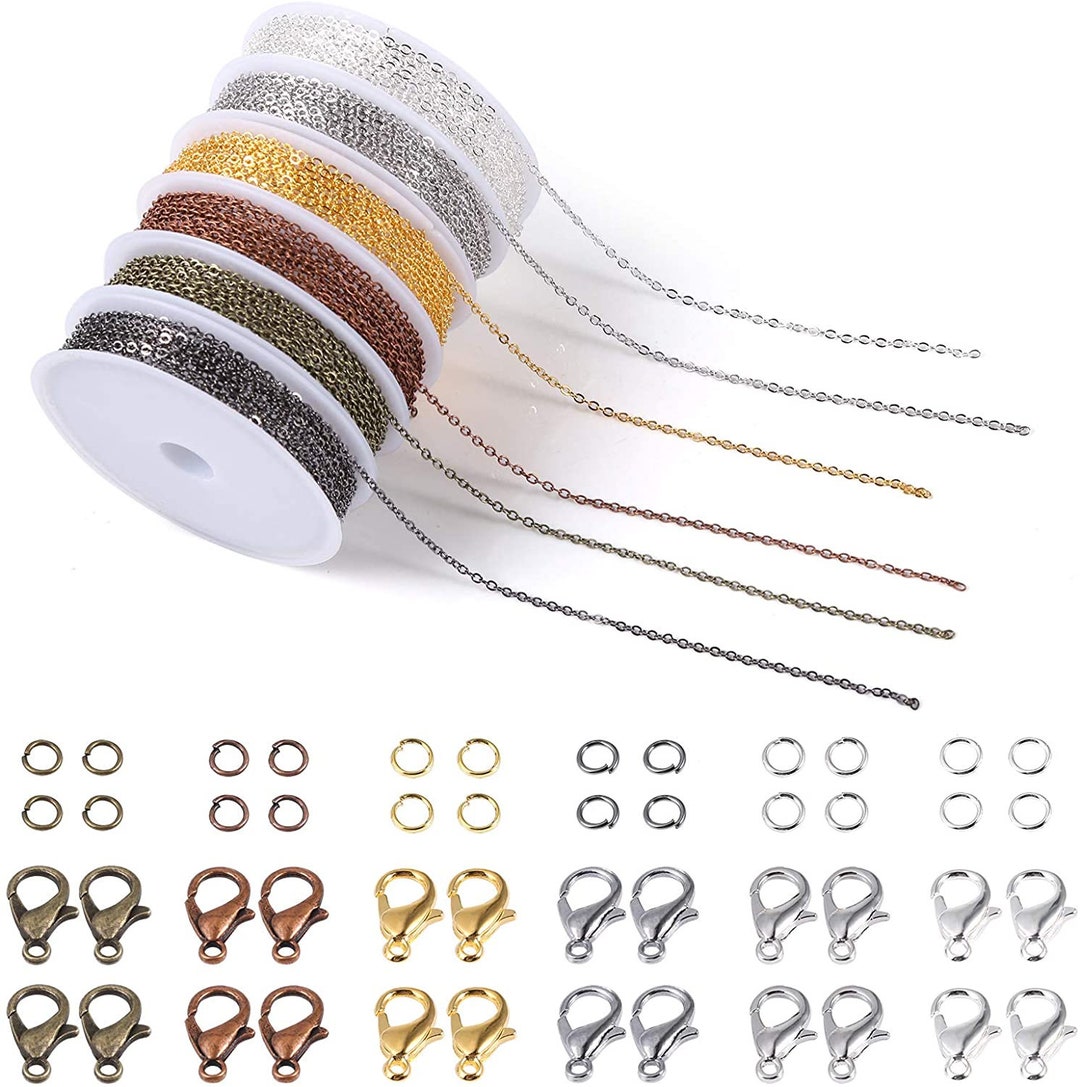 2 Mm Jewelry Making Chains With Open Jump Rings and Lobster Clasps ...