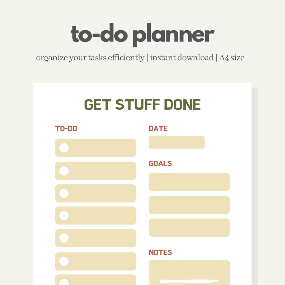 To-Do-Listen-Planer Lustiges minimalistisches Design Druckbar und ...