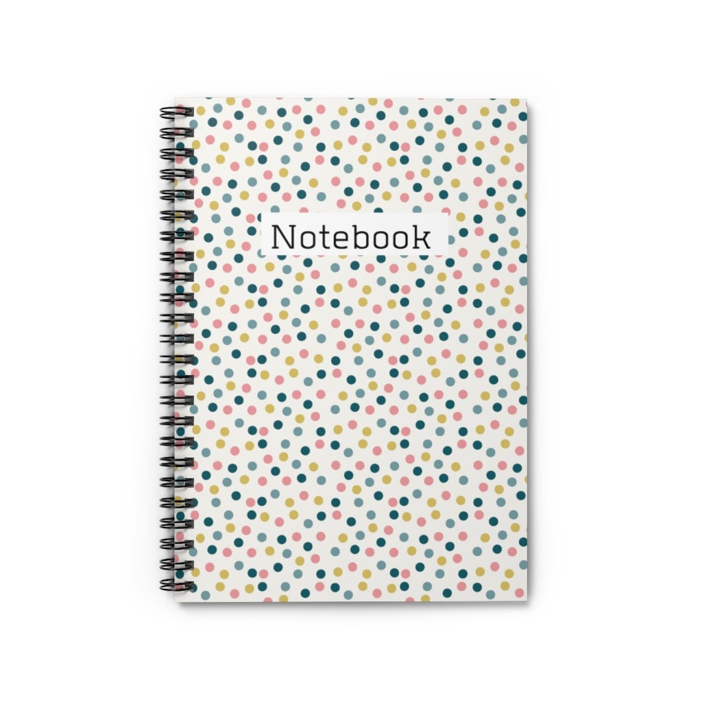 Multi-Color Dots Spiral Notebook Lined Journal Notebook | Etsy
