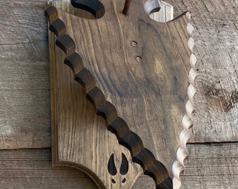 Walnut Octagonal Pyramid Skull or Small Mammal Shoulder Mount Table Top ...