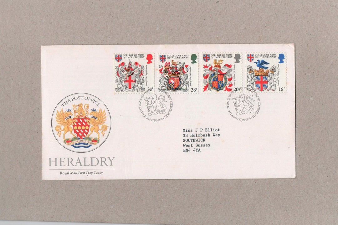 Queen Elizabeth II Heraldic College of Arms STAMPS X 5 First Day Cover ...