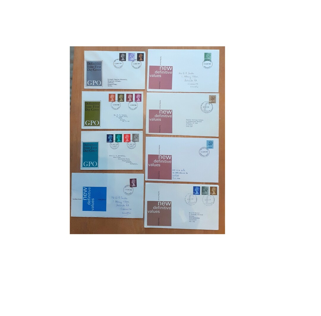 Queen Elizabeth II Memorabilia - 1967 to 1979 Set of 8 GB Postal Covers ...