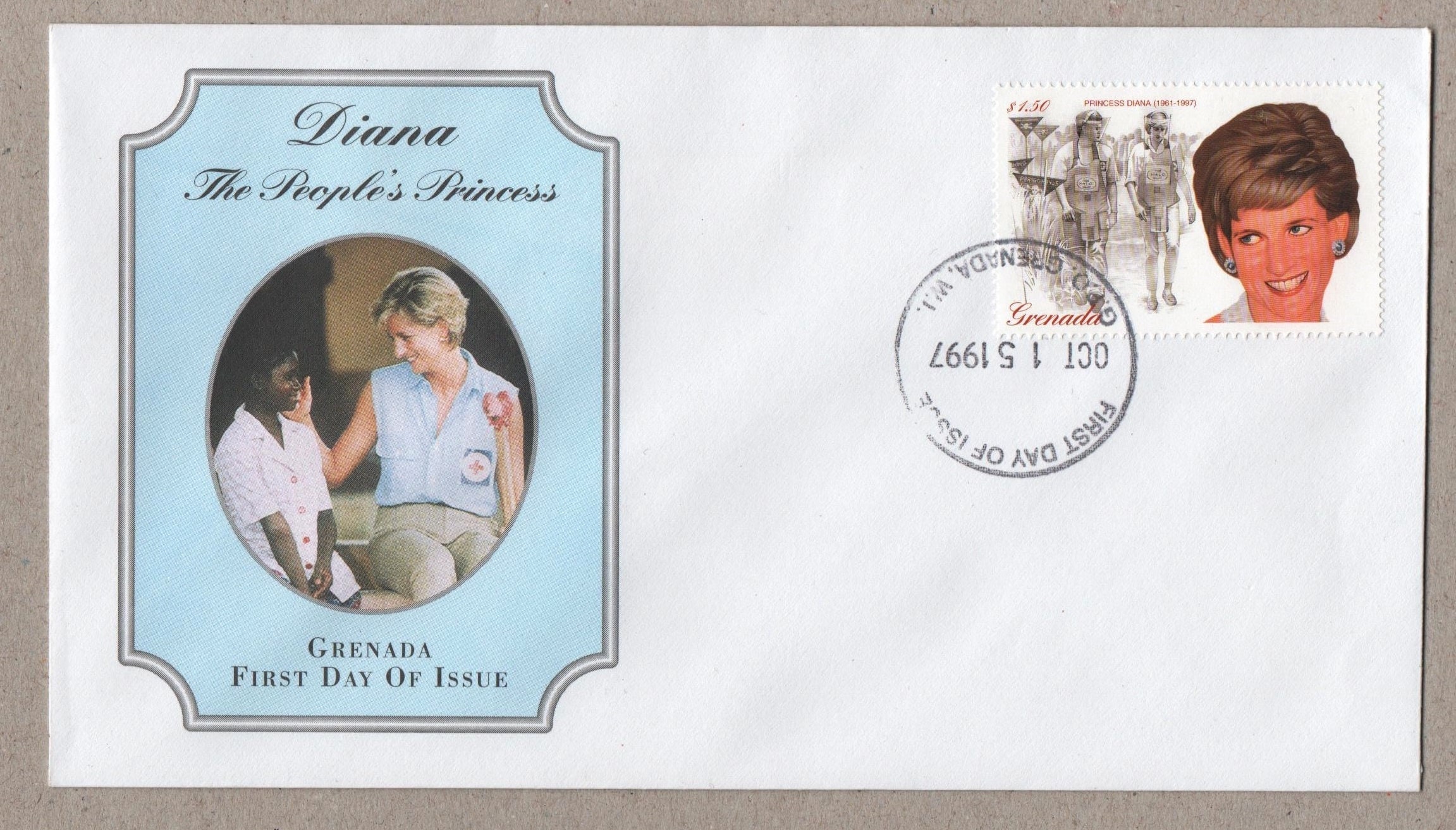 Princess Diana, Princess of Wales Commemorative Postal Cover- " the ...