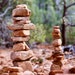 Rock Cairns, Red Rock, Sedona Arizona, Stack Stones Arizona Desert ...