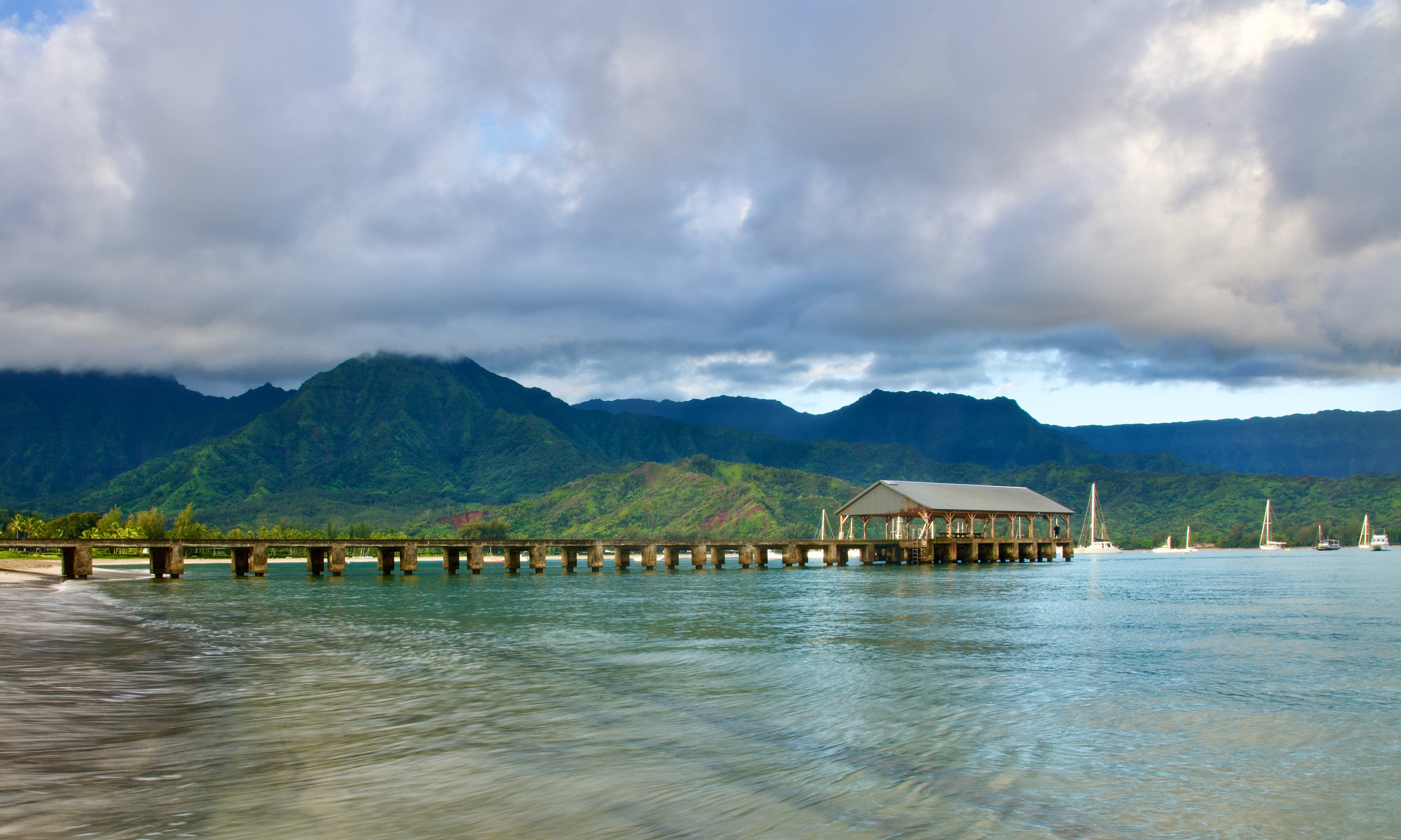 Hanalei Bay Pier Sunrise Photograph Image Wall Art Kauai Hawaii DIGITAL ...