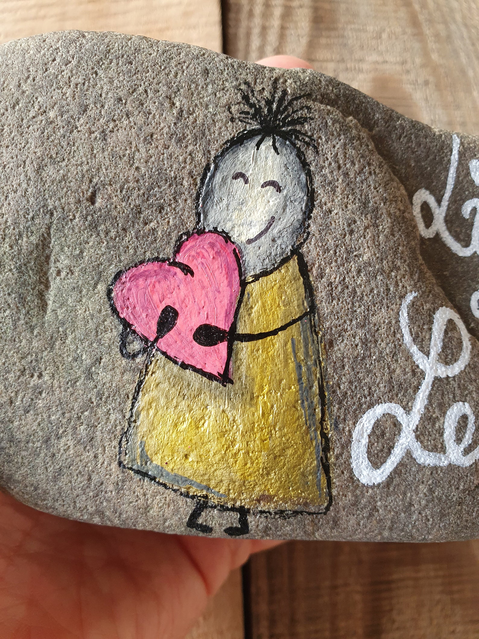 Love of life love stone art stone love acrylic stone | Etsy