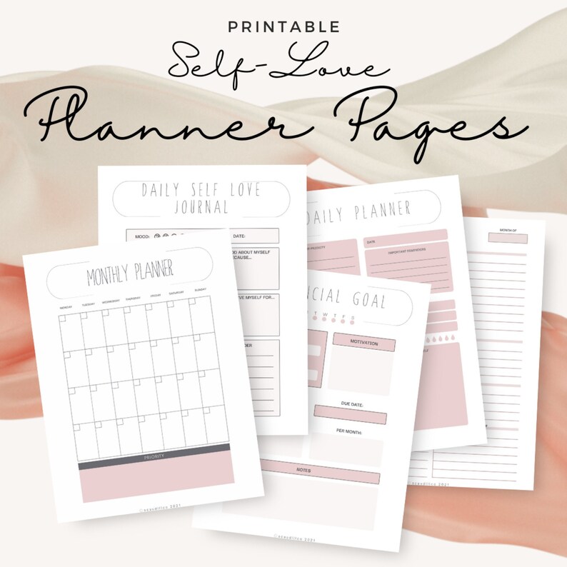 Printable Self-love Planner Pages - Etsy