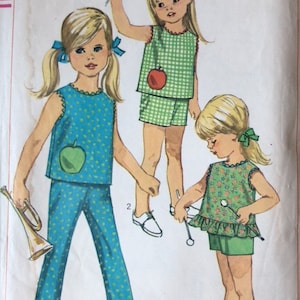 Vintage 1967 Simplicity Pattern 7113 Child’s Overblouse and Pants in ...