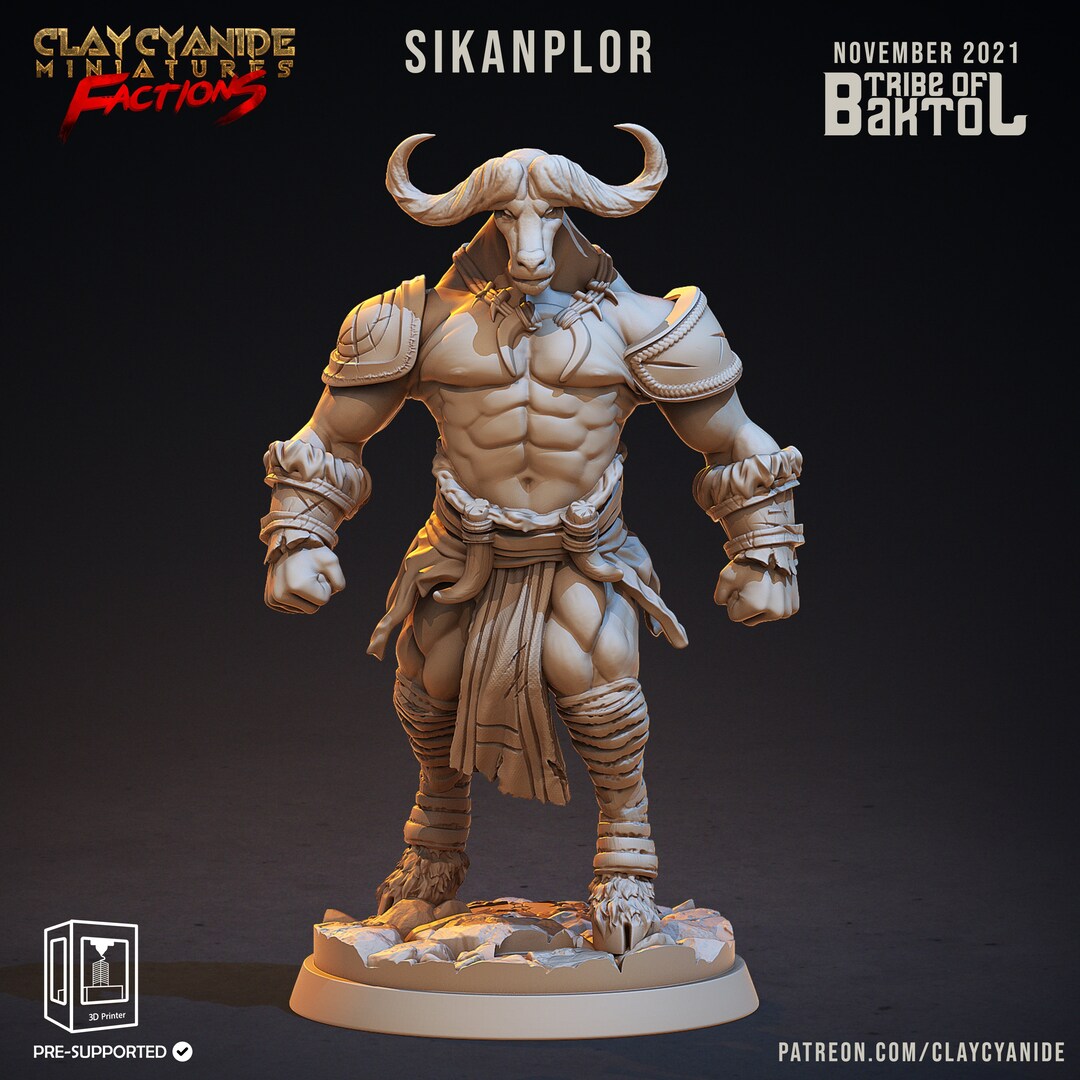 Sikanplor Minotaur Tribe of Baktol by Clay Cyanide - Etsy