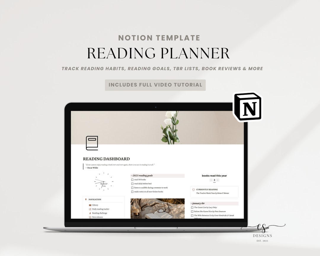 Notion Reading Journal Template Aesthetic Notion Reading - Etsy
