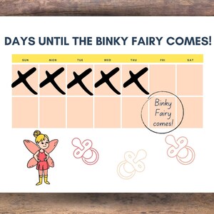 Printable Binky Fairy Countdown - Etsy