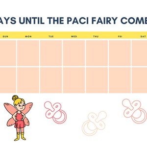 Printable Paci Fairy Countdown - Etsy
