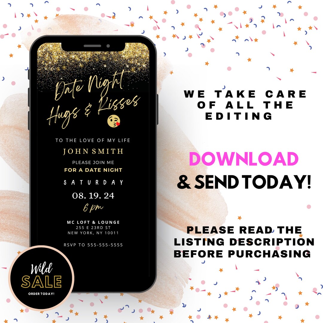 Date Night Invitation | E-invite | Digital Phone Invitation ...