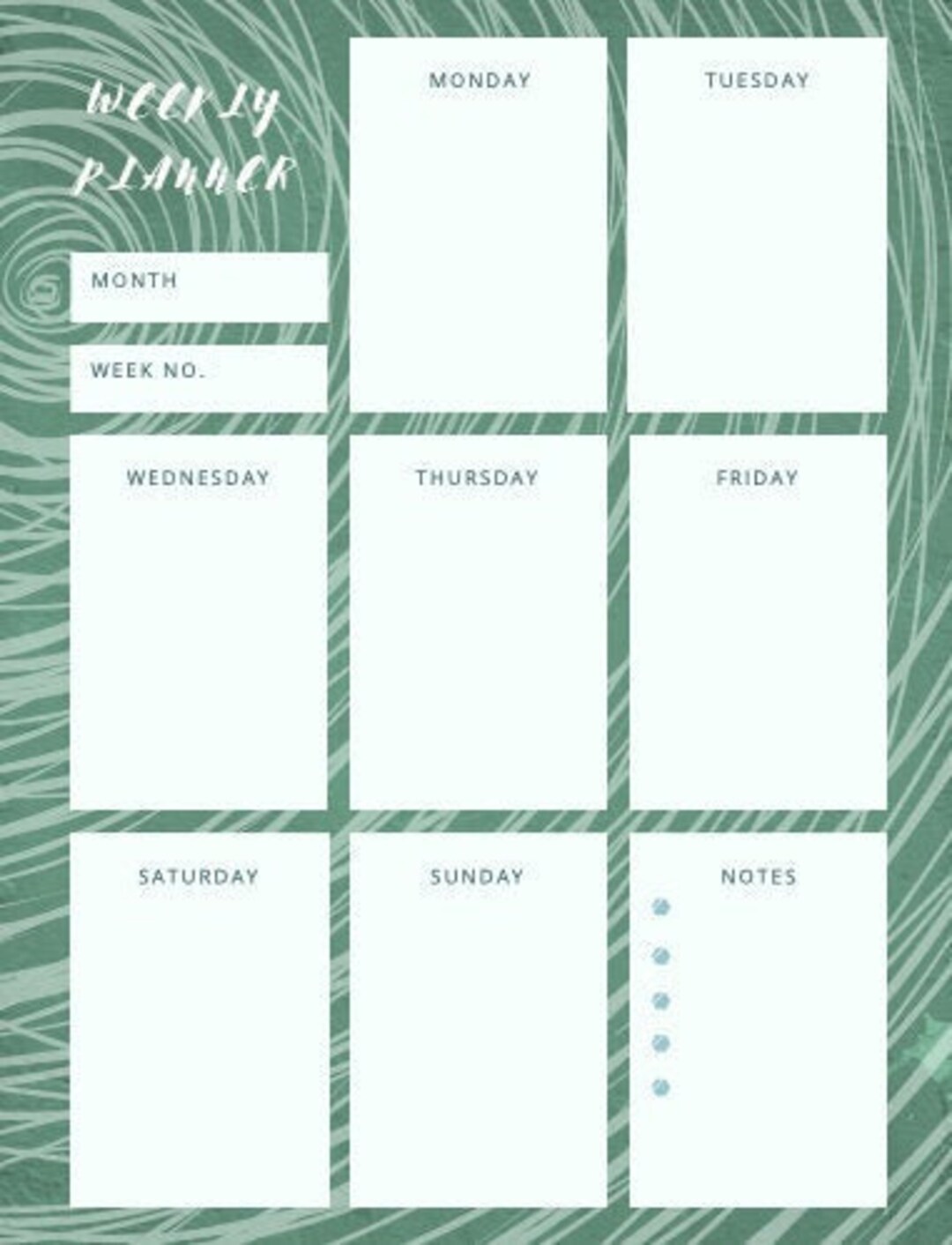 Weekly Planner DIGITAL DOWNLOAD - Etsy
