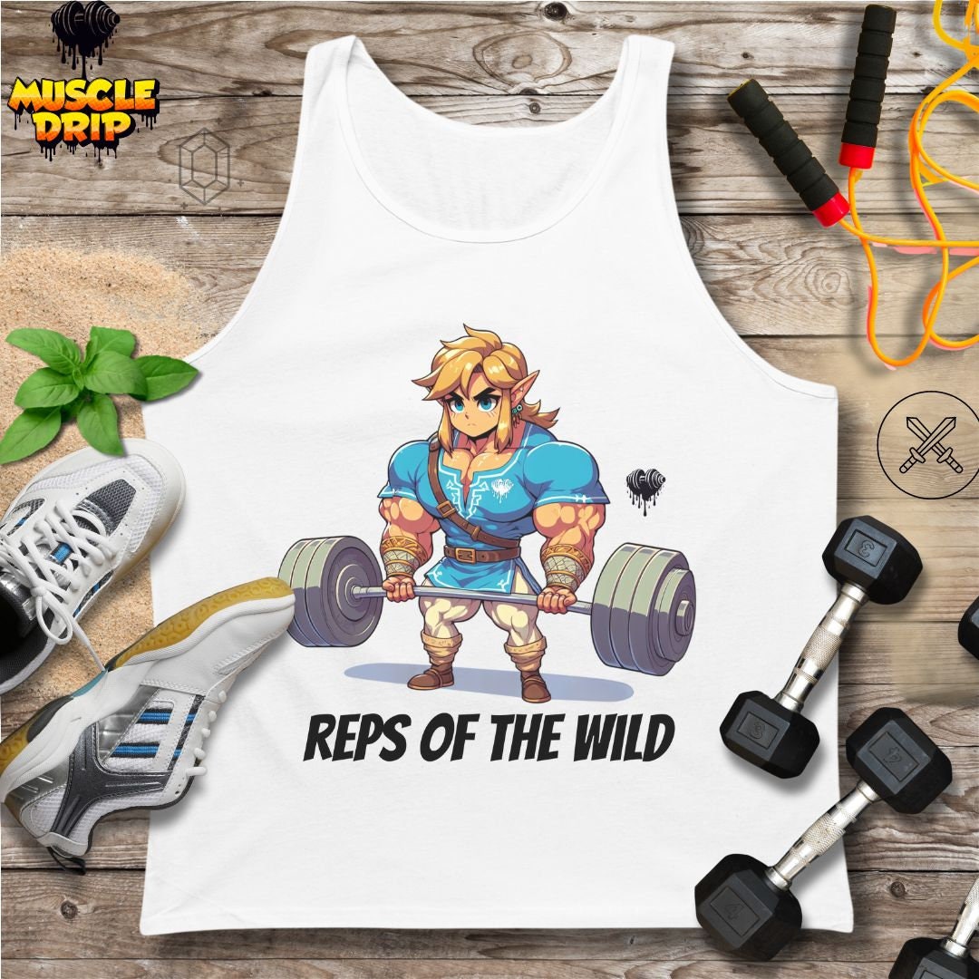 Reps of the Wild Tank Top Gym Lover, Funny Fitness Quote, Muscle Tee ...