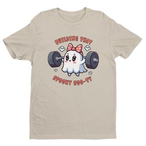Cute Squat Ghost Gym Tshirt, Funny Halloween Fitness Clothes, Monster ...